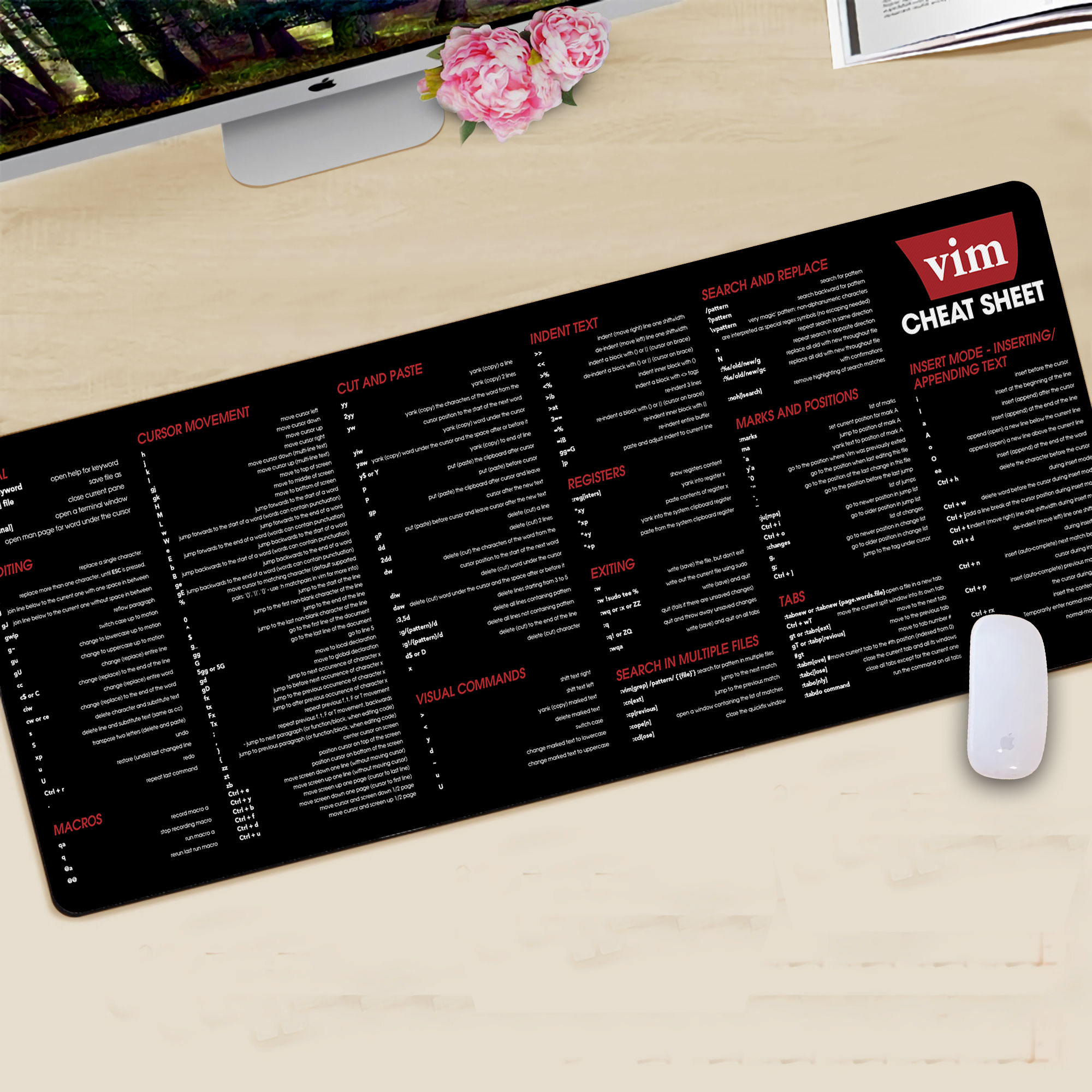 Vim Cheat Sheet Mousepad For Beginner, Vim CheatSheet For Software ... Vim Cheat Sheet Mousepad For Beginner, Vim CheatSheet For Software ...
