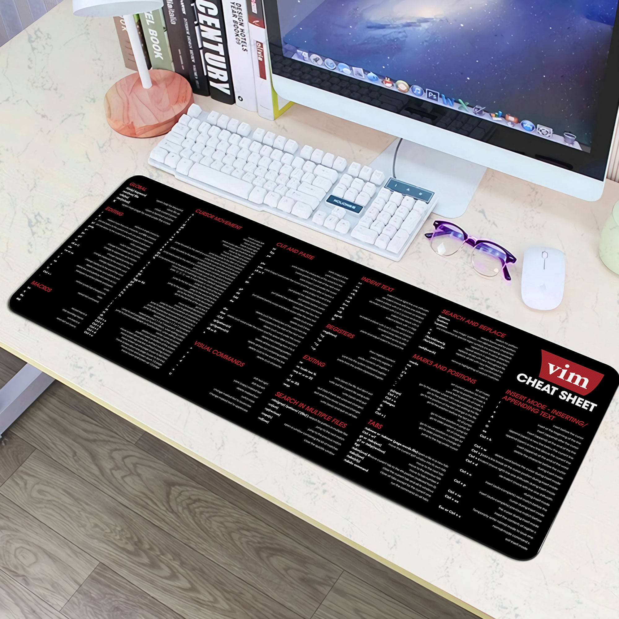 Vim Cheat Sheet Mousepad For Beginner, Vim CheatSheet For Software ... Vim Cheat Sheet Mousepad For Beginner, Vim CheatSheet For Software ...